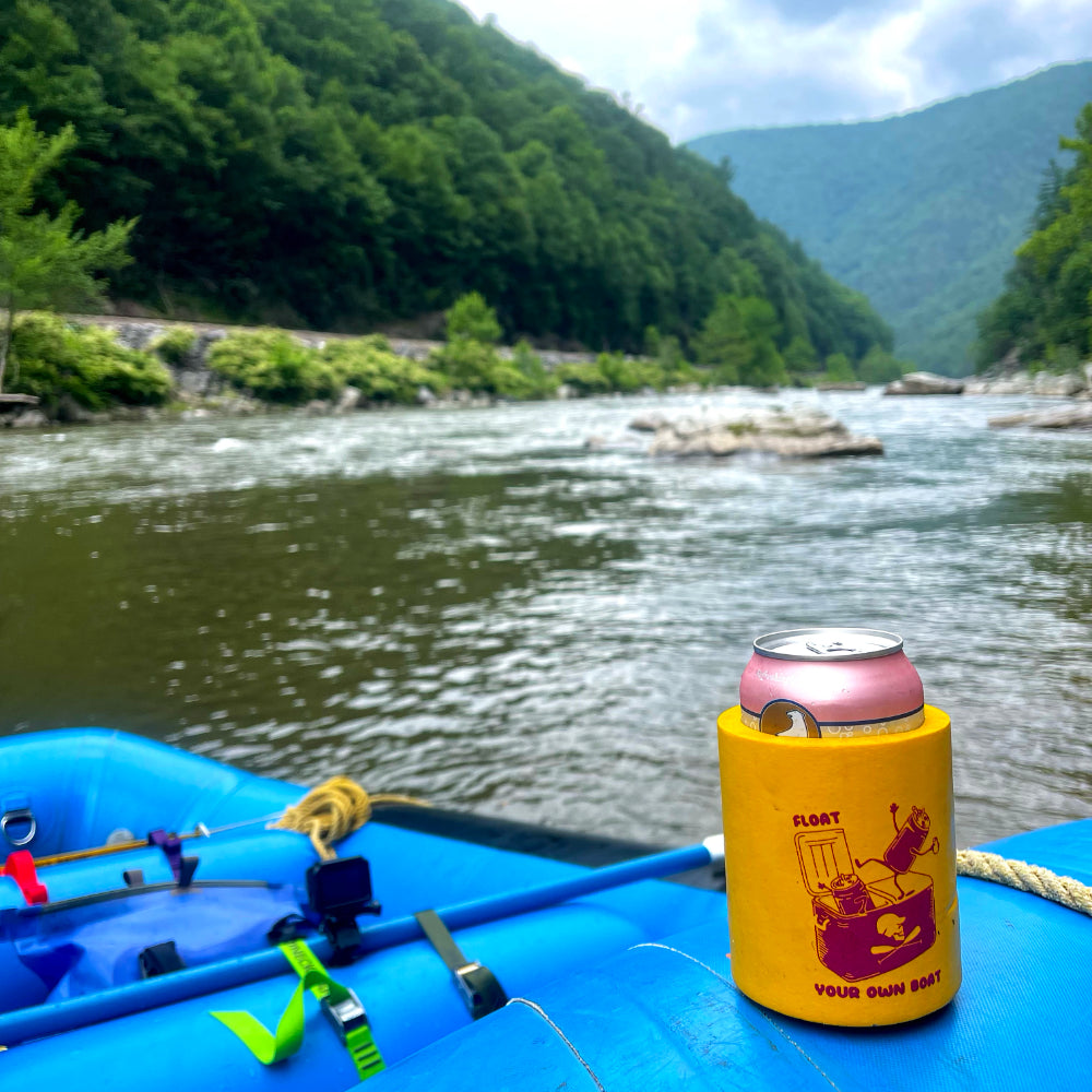 "Float Your Own Boat" Can Koozie – Redneck Rafter